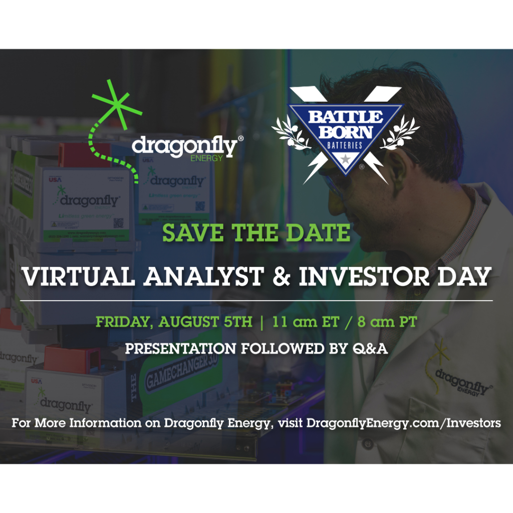 Dragonfly Energy to Host Virtual Analyst & Investor Day | Dragonfly Energy